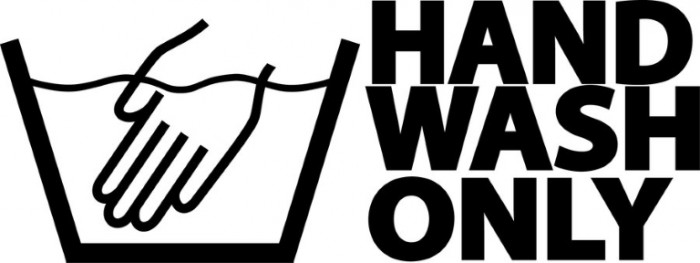 HAND WASH ONLY Schriftzug / Symbol Aufkleber | Glanzstück Shop